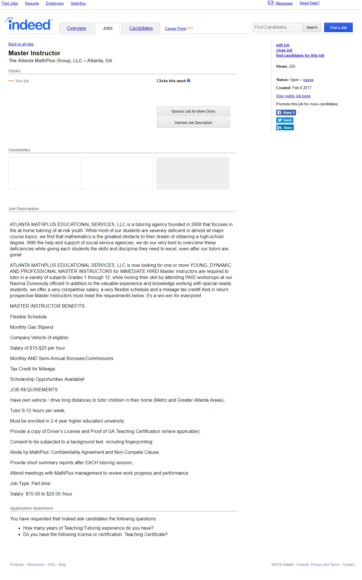 Master Instructor Opportunities – ATLANTA MATHPLUS EDUCATIONAL SERVICES LLC